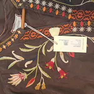 Johnny Was | Tops | Johnny Was Silk Embroidered Blouse | Poshmark